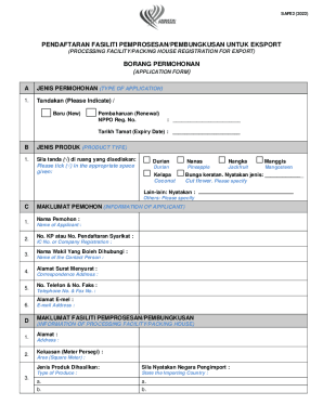Fillable Online Standard Operating Procedure for Export Inspection ...