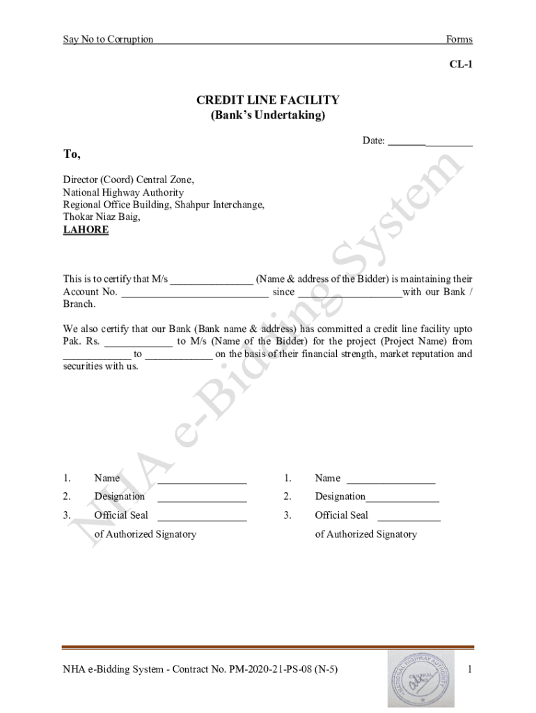 Fillable Online Credit Line Certificate Fax Email Print - pdfFiller