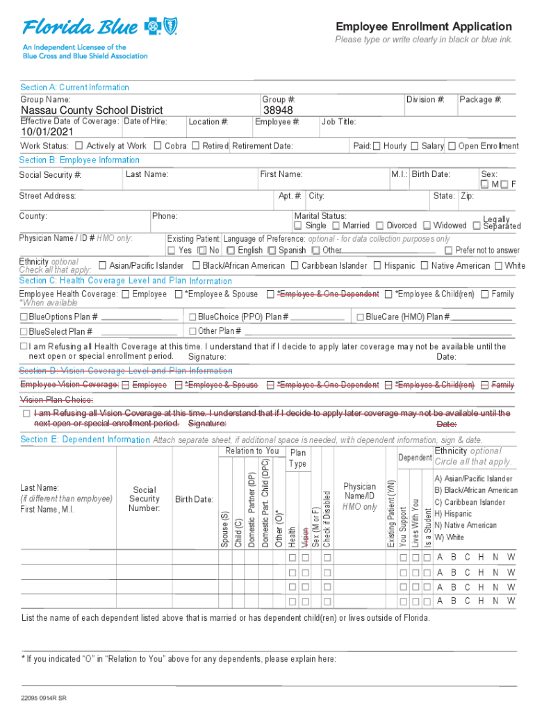 Fillable Online Employer Enrollment Application For Small Groups Kentucky Fax Email Print ...