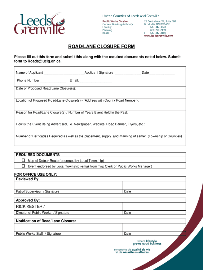 Fillable Online Planning Services - United Counties of Leeds and ...