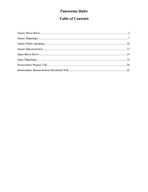 Fillable Online Panorama Rules Fax Email Print - pdfFiller