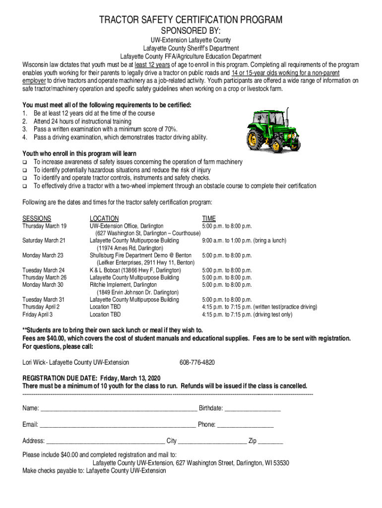 Fillable Online Youth Tractor Safety Emphasized - Mid-West Farm Report ...