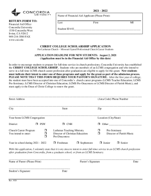 Fillable Online FormsUndergraduate Financial Aid Fax Email Print ...