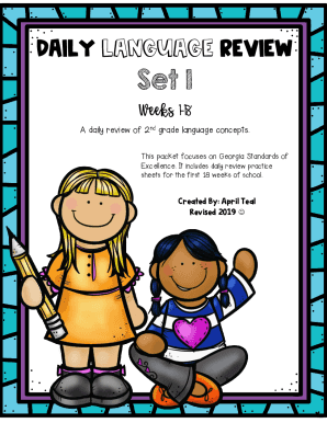 Fillable Online 2nd Grade Daily Language Review Worksheets Fax Email ...