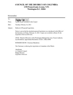 Fillable Online Notice of Training Session and Motion to Close - DC ...