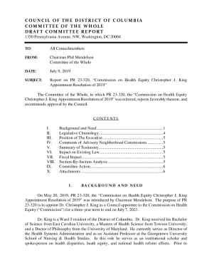 Fillable Online DRAFT COMMITTEE REPORT Fax Email Print - pdfFiller