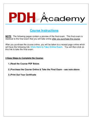 Fillable Online Course Instructions Fax Email Print - pdfFiller