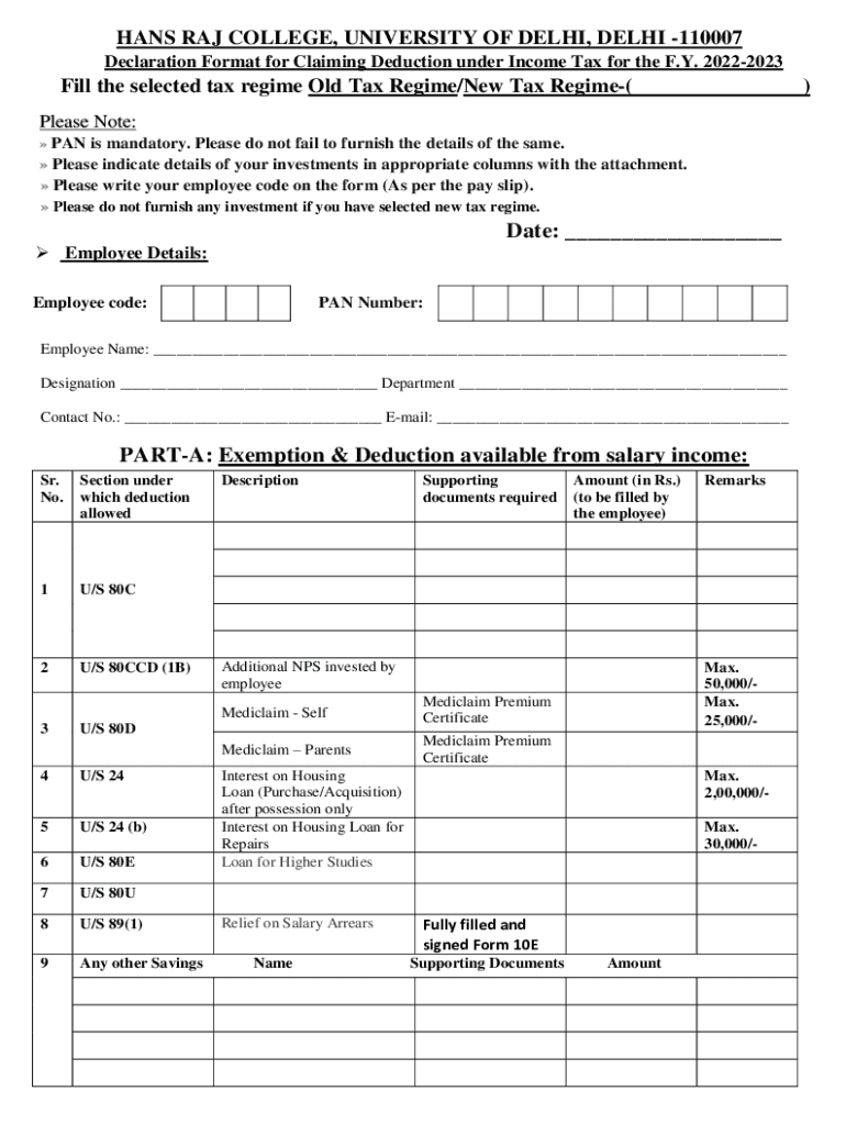 Annexure Ii Self Declaration Form - Fill Online, Printable, Fillable ...