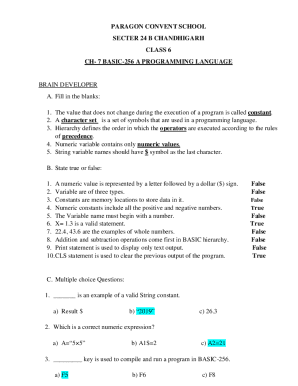 Fillable Online Worksheet no.1 Exercises (To be learnt) Fax Email Print ...