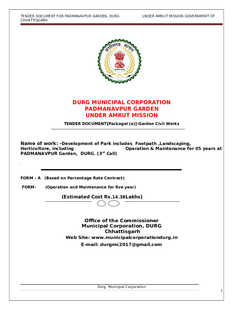 Development of Park includes Footpath, Landscaping... ... Doc Template ...
