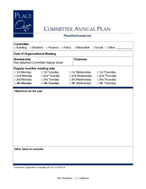 Fillable Online Committee Organization Template Fax Email Print - pdfFiller