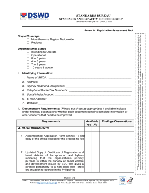 Fillable Online Department of Social Welfare and Development DSWD-GF ...