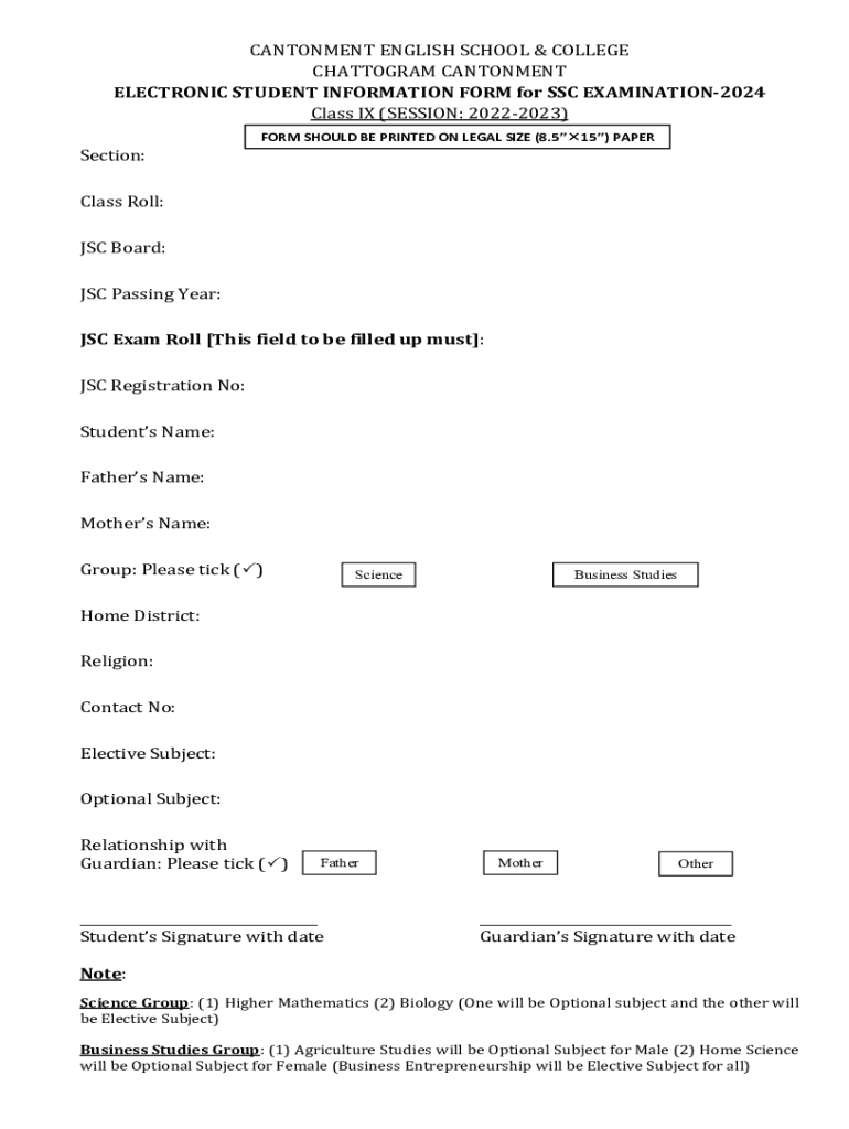 Fillable Online SSC Registration Form-2024 Fax Email Print - pdfFiller