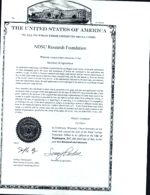 Fillable Online Plant Variety Protection Office: Notice of Request for ...