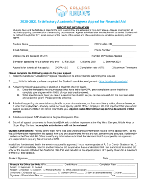 Fillable Online Satisfactory Academic ProgressKnowledge Center Fax ...