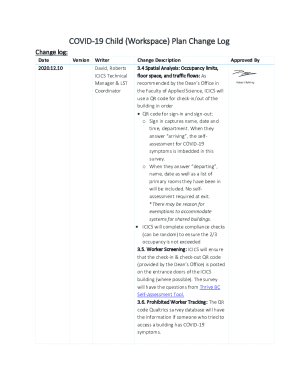 Fillable Online ICICS Workspace Safety Plan Template Fax Email Print ...