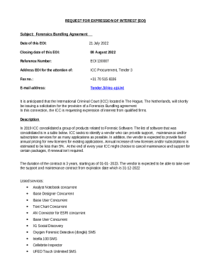 REQUEST FOR EXPRESSION OF INTEREST (EOI) - CARICOM Doc Template | pdfFiller