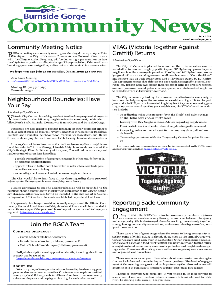Fillable Online Join the BGCA Team - Burnside Gorge Community ...