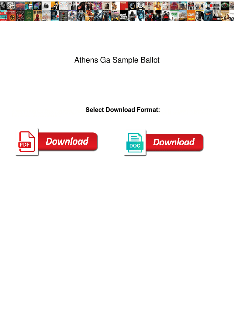 Fillable Online Athens Ga Sample Ballot. Athens Ga Sample Ballot fill ...