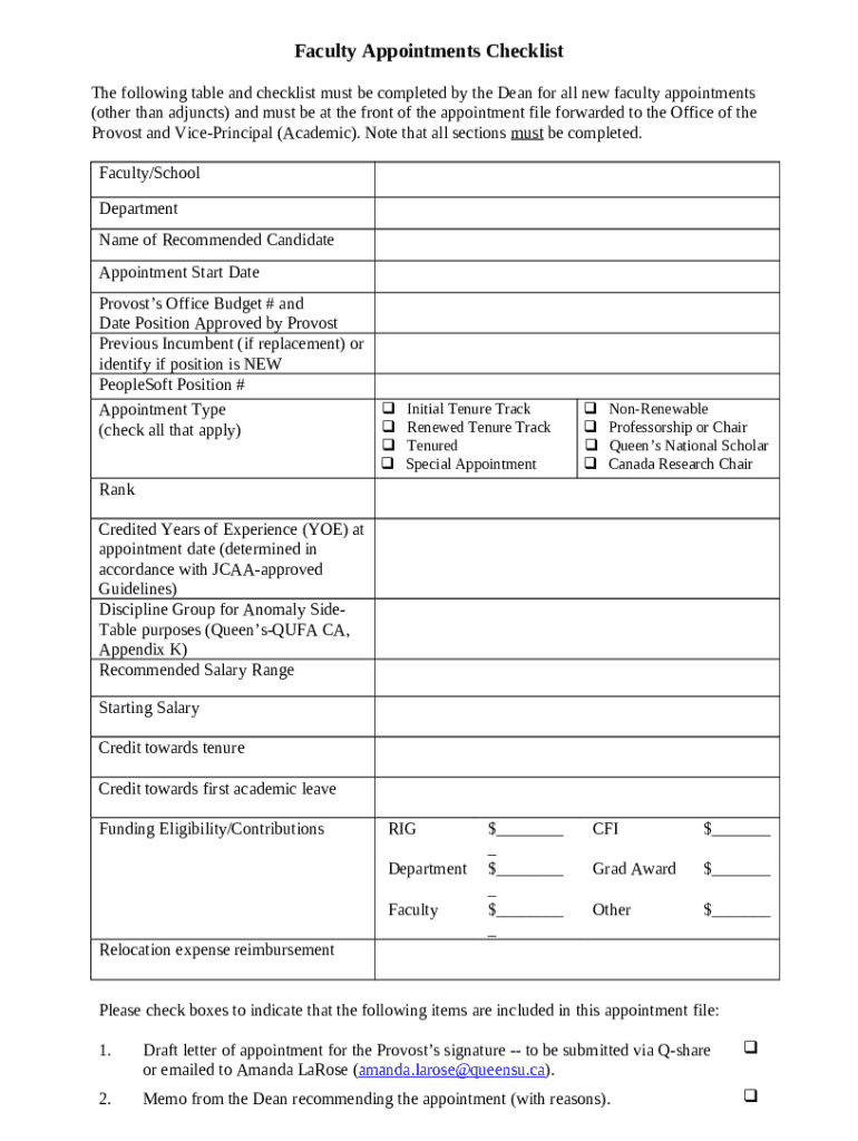 Appointments, Promotion, and Tenure (APT) Criteria and ... Doc Template | pdfFiller
