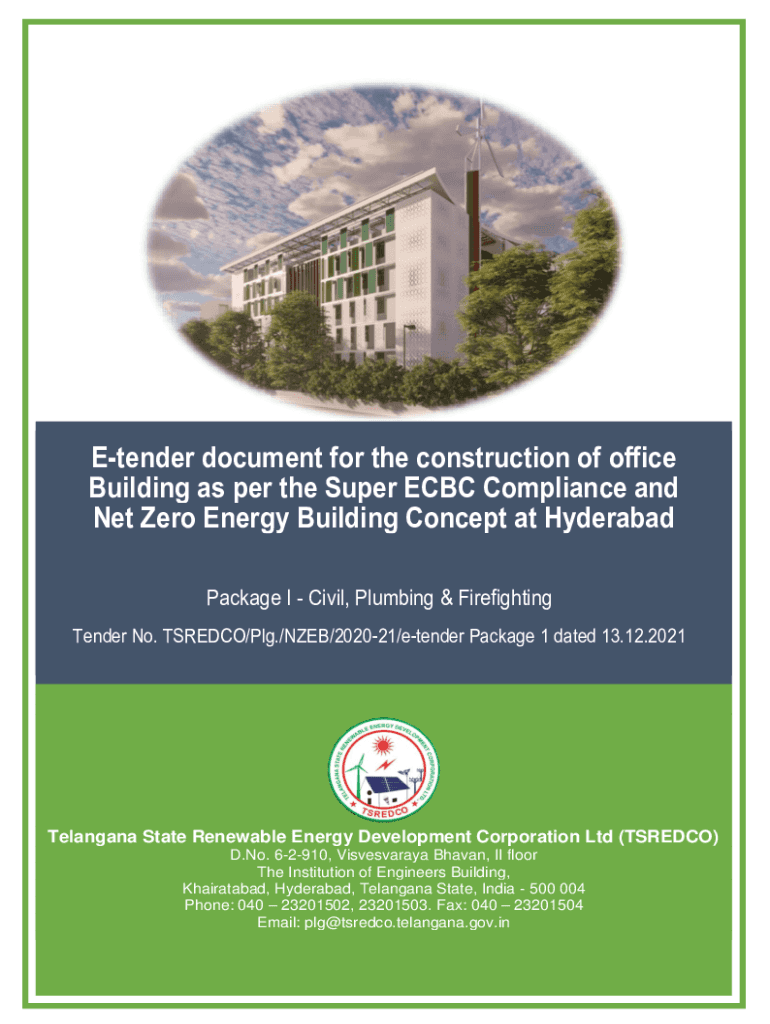 Fillable Online E-tender document for the construction of office ...