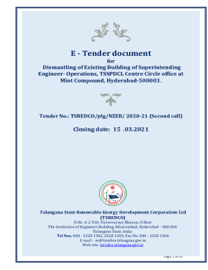 Fillable Online E - Tender document Fax Email Print - pdfFiller