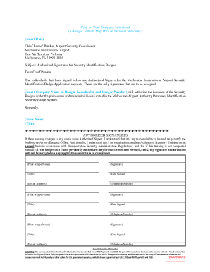 Fillable Online AUTHORIZED SIGNATORY SAMPLE LETTER FOR 4 SIGNERS (1 ...