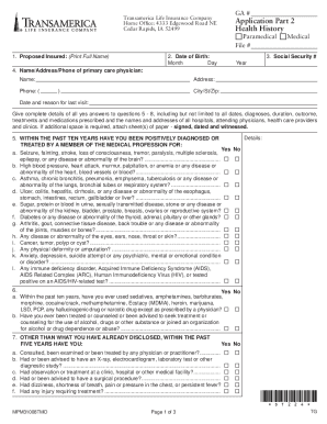 Fillable Online Claim Forms - Customer Service Center - Transamerica ...