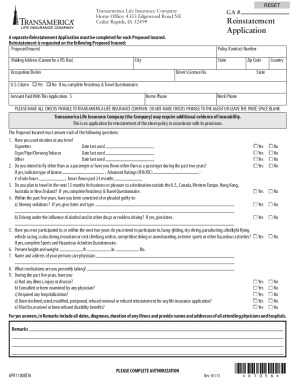 Fillable Online GA # Application Part 2 Non-Medical Health History File ...