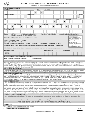 Fillable Online visiting nurse association of greater st. louis (vna) Fax Email Print - pdfFiller