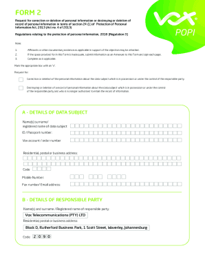 Fillable Online Wits University - Form 2 Request for Correction or ...