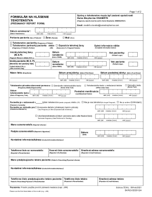 Fillable Online Pregnancy Report Form.pmd - KL Fax Email Print - pdfFiller