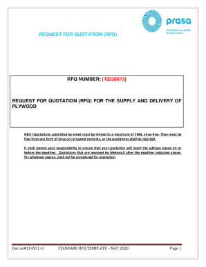 Fillable Online request for quotation (rfq) - Proudly South African Fax Email Print - pdfFiller