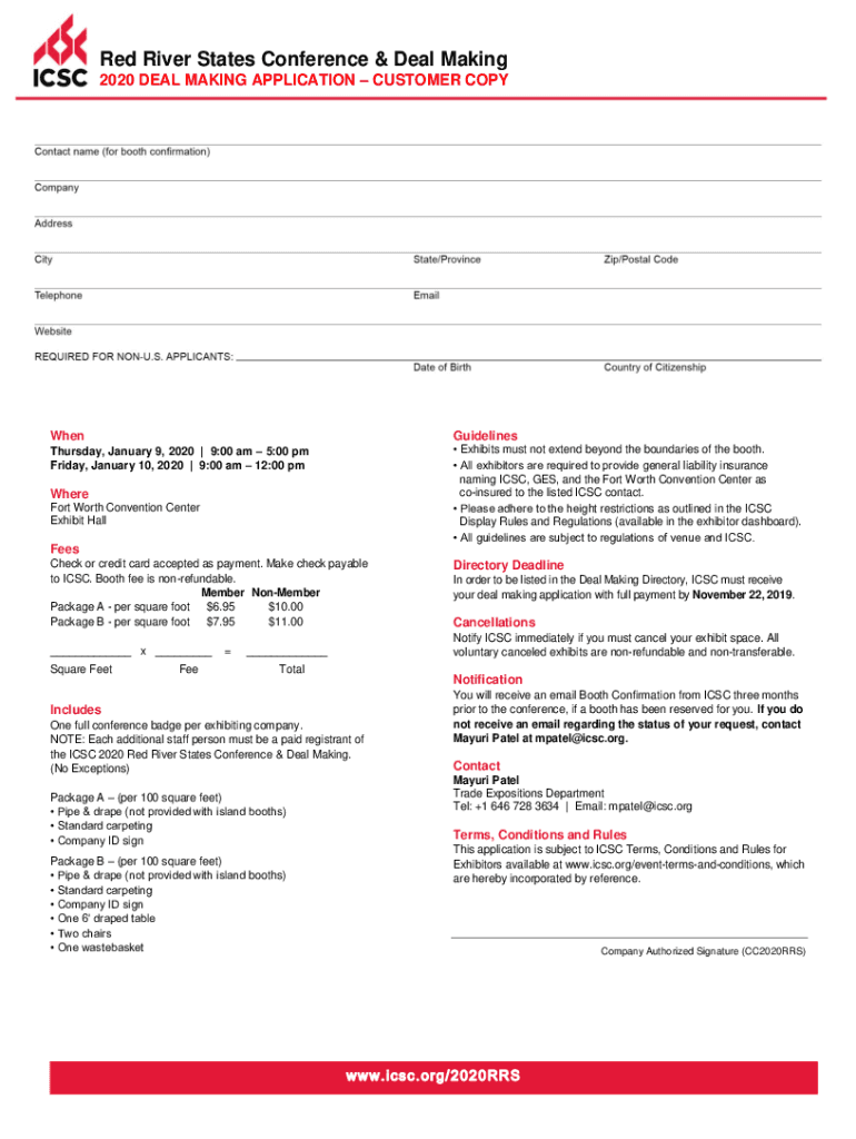 Fillable Online CEI attends ICSC Red River States Conference & Deal ...