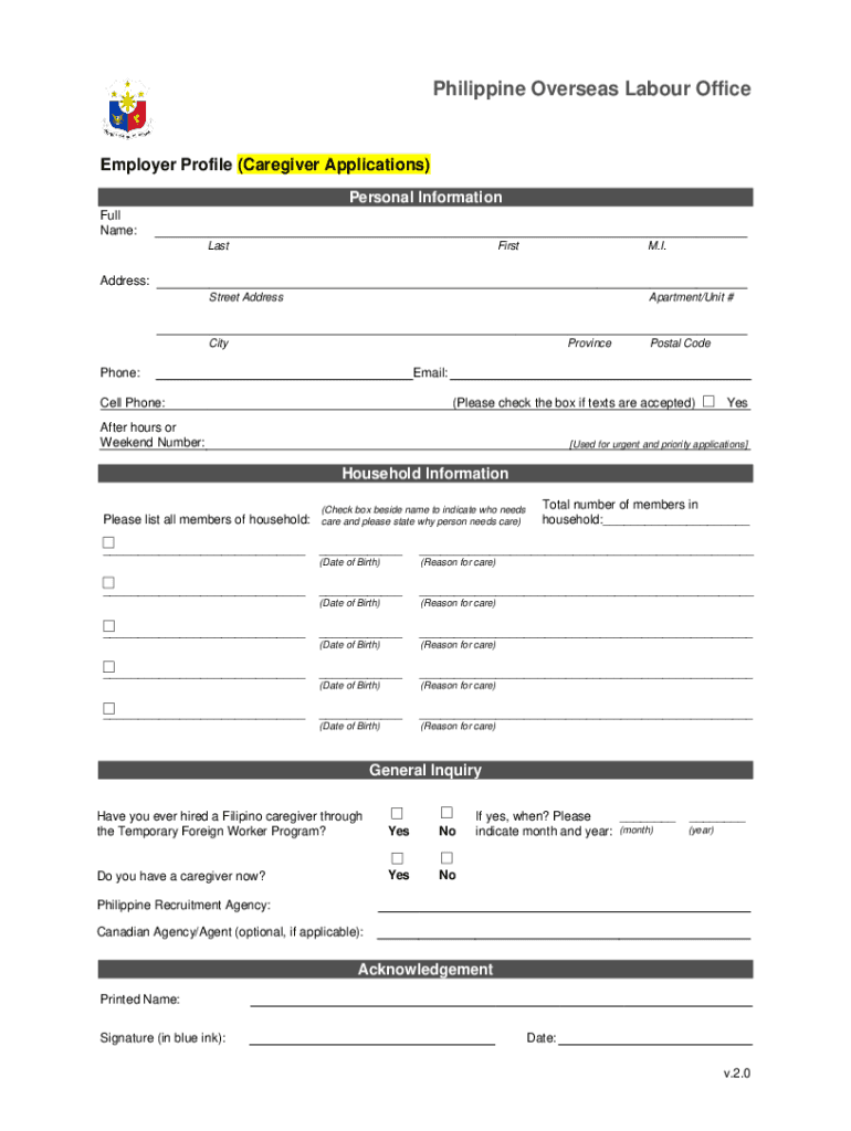 Fillable Online Department of Labor and Employment Philippine ...