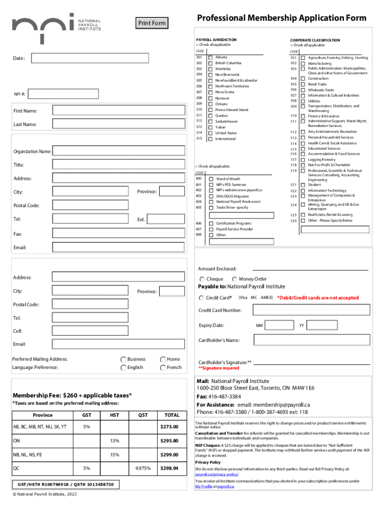 Fillable Online Organization Membership Application Form Fax Email ...