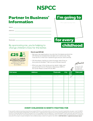 Fillable Online Team World Vision Training PartnersSponsor a Child Fax ...