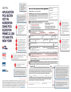 Fillable Online Guide to the NYS June 23 PE Absentee Ballot ...