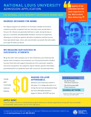 Fillable Online national louis university - admission application Fax ...