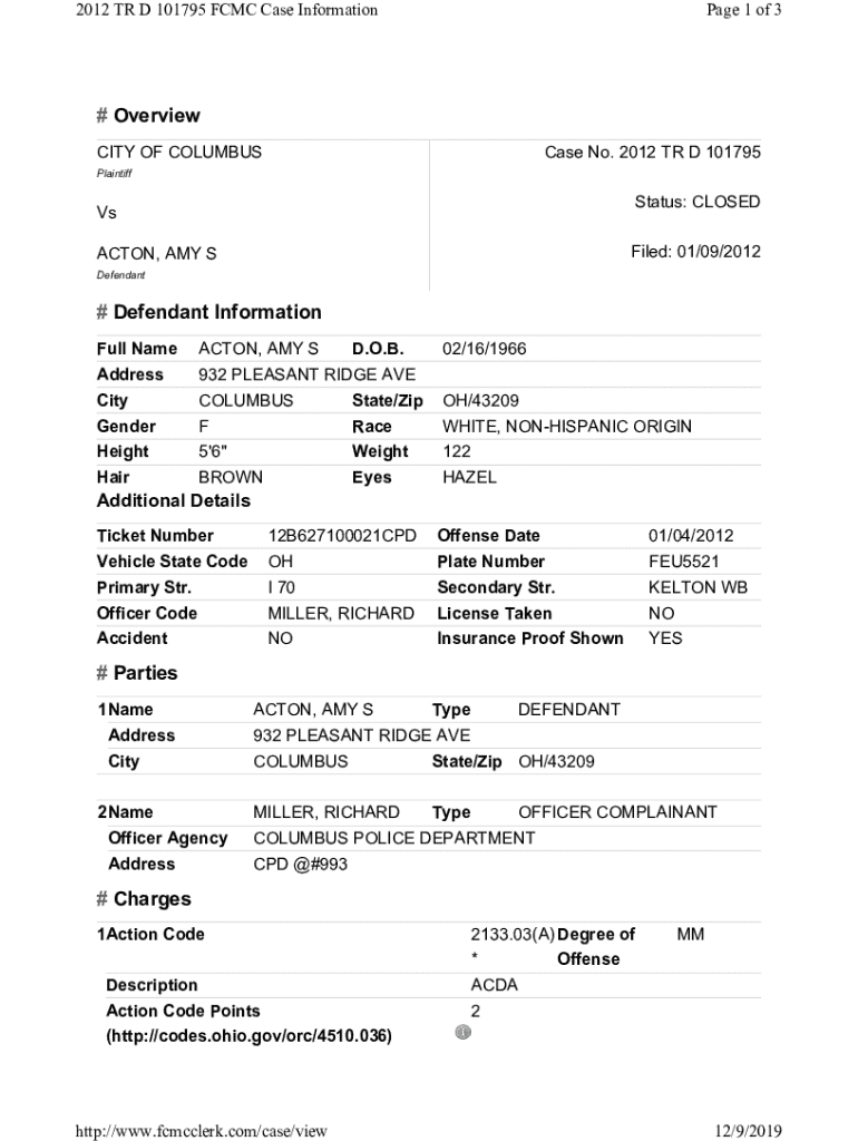 Fillable Online # Overview # Defendant Information # Parties # Charges ...