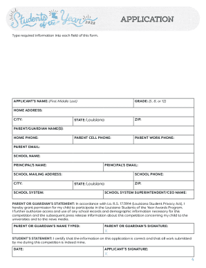 Fillable Online Parent / Guardian Information Form - Lincoln University ...