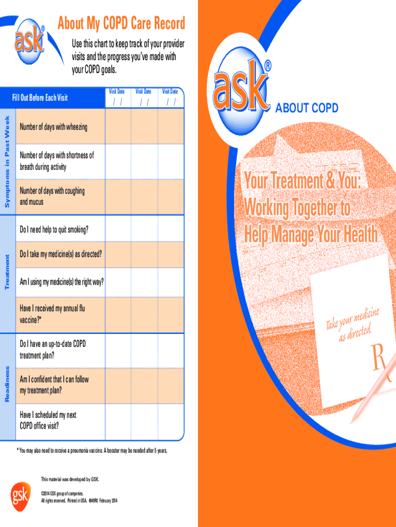 Fillable Online About My COPD Care Record - American Assisted Living ...