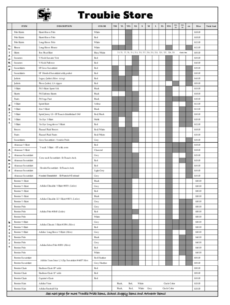 Fillable Online LOGO order sheet--MASTER2019-20 (2).xlsx Fax Email ...