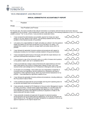 Fillable Online Administrative Accountability Report Forms - Financial ...