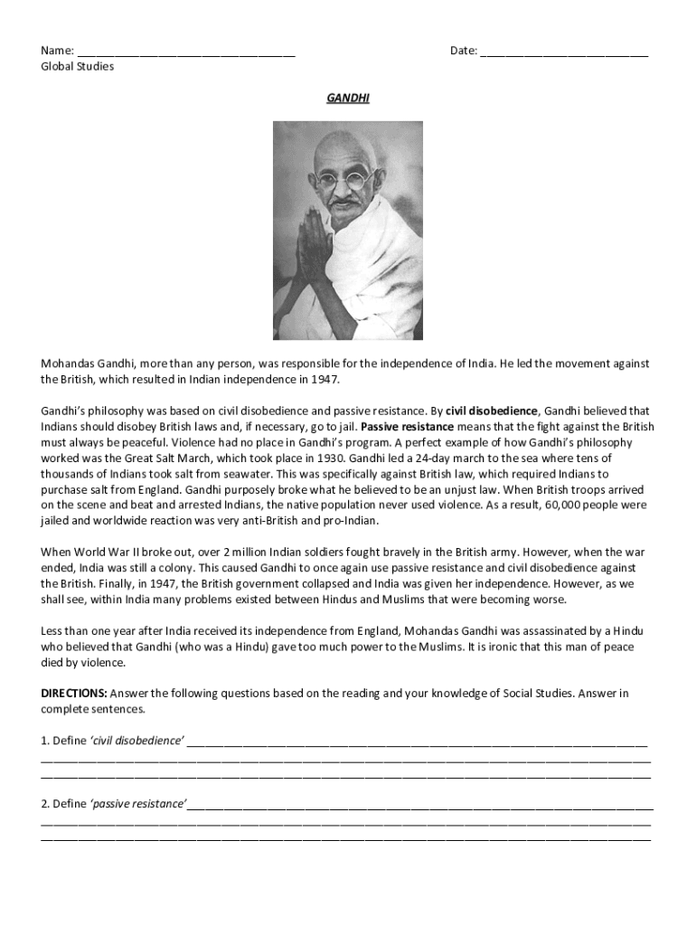 Fillable Online 12-11 Gandhi Worksheet.pdf - John Bowne High School Fax ...