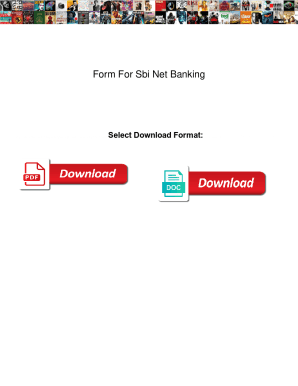 Fillable Online Form For Sbi Net Banking. Form For Sbi Net Banking ...