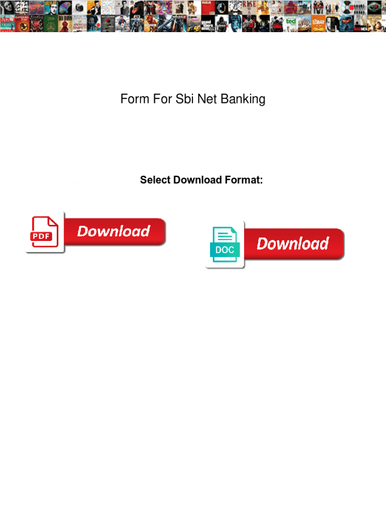 Fillable Online Form For Sbi Net Banking. Form For Sbi Net Banking ...