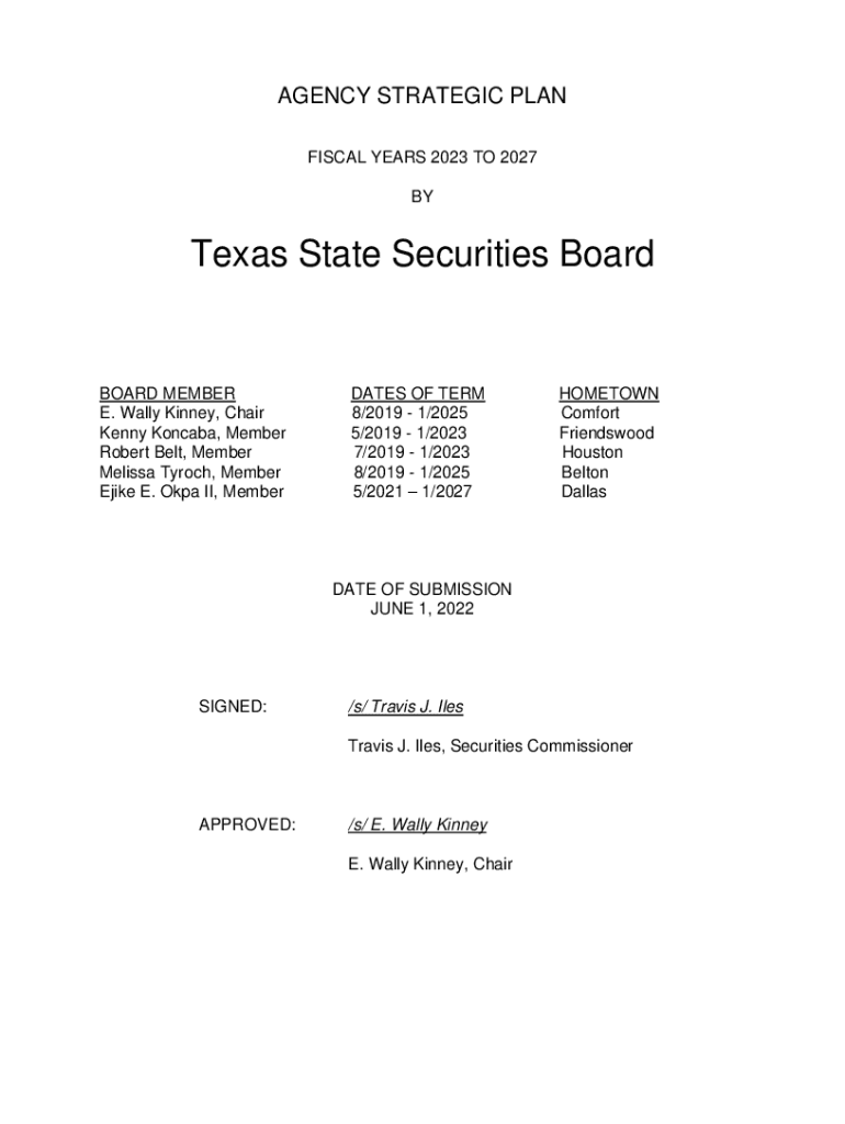 Fillable Online Board Member Information - Texas State Securities Board ...