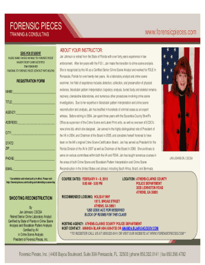 Fillable Online Forensic Services Training Schedule Fax Email Print - pdfFiller