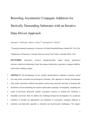 Fillable Online Retooling Asymmetric Conjugate Additions for ...